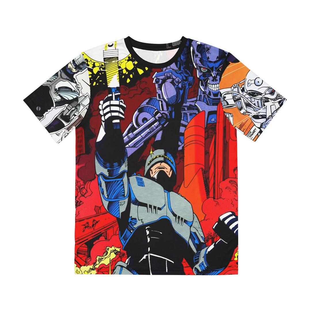 New Vintage Style, Robocop Vs Terminator, Comic Book Art, Tee Shirt, T ...