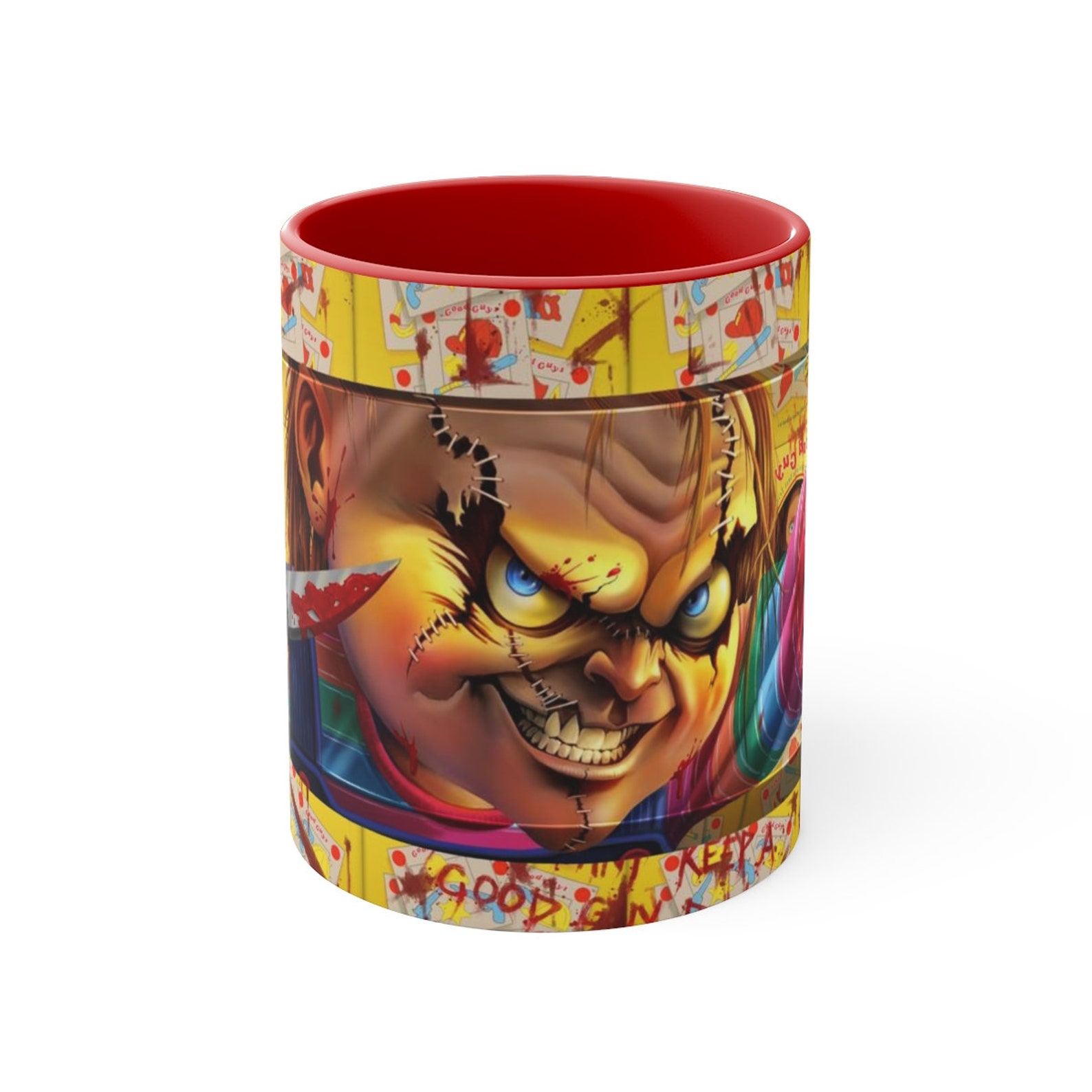 1980's Red Childs Play Chucky Coffee Cup Mug - Etsy