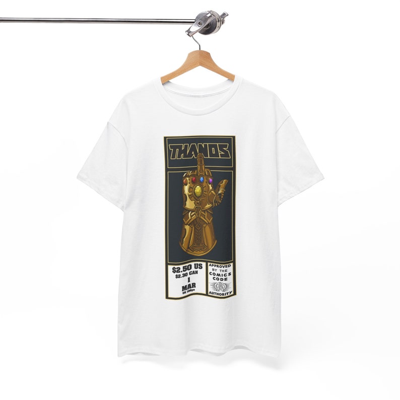 Thanos Shirt, Infinity Gauntlet Comic Box Art Shirt, MCU Middle Finger ...
