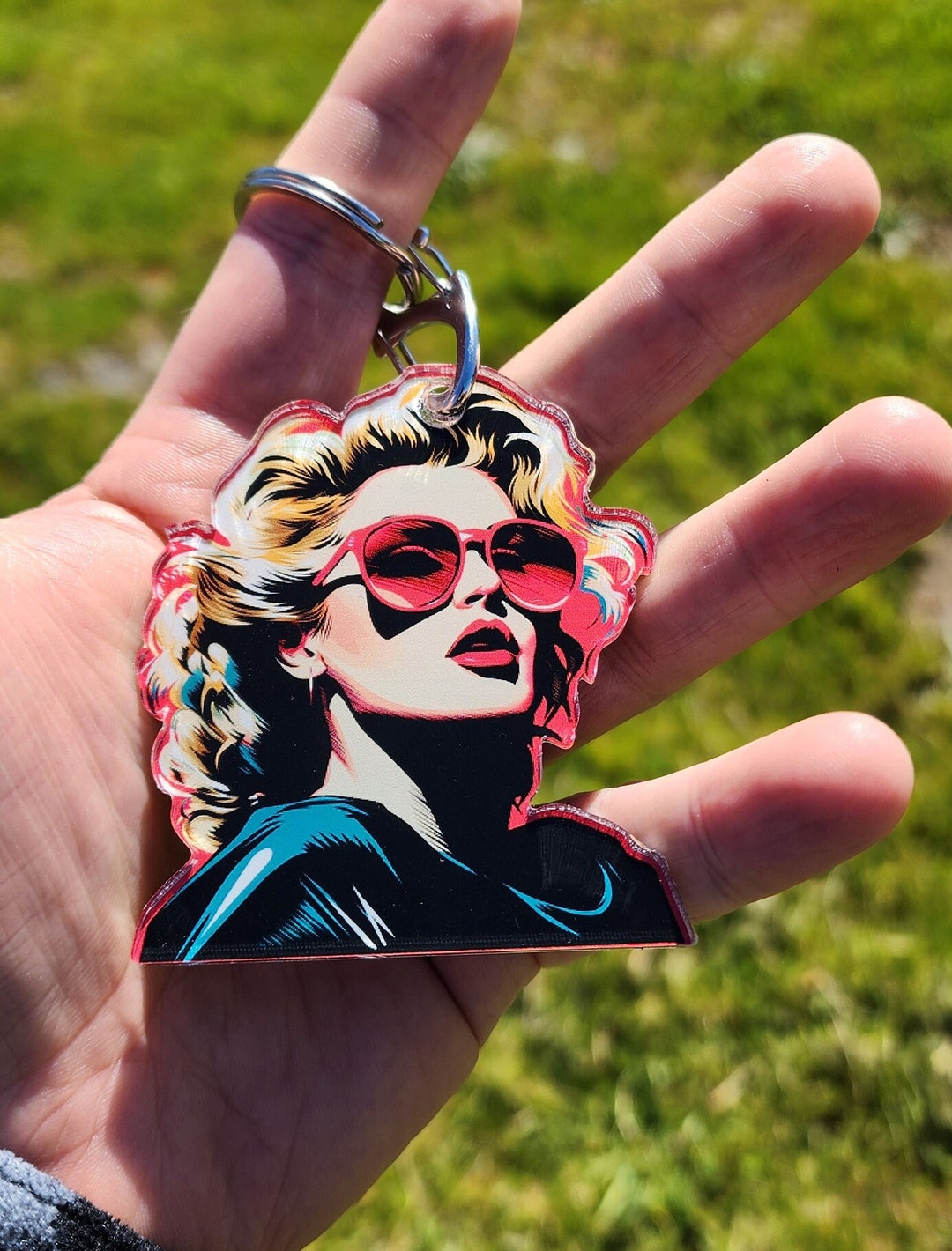 Madonna Acrylic Keychain 80s Music 1980s Keychain Madonna Charm ...