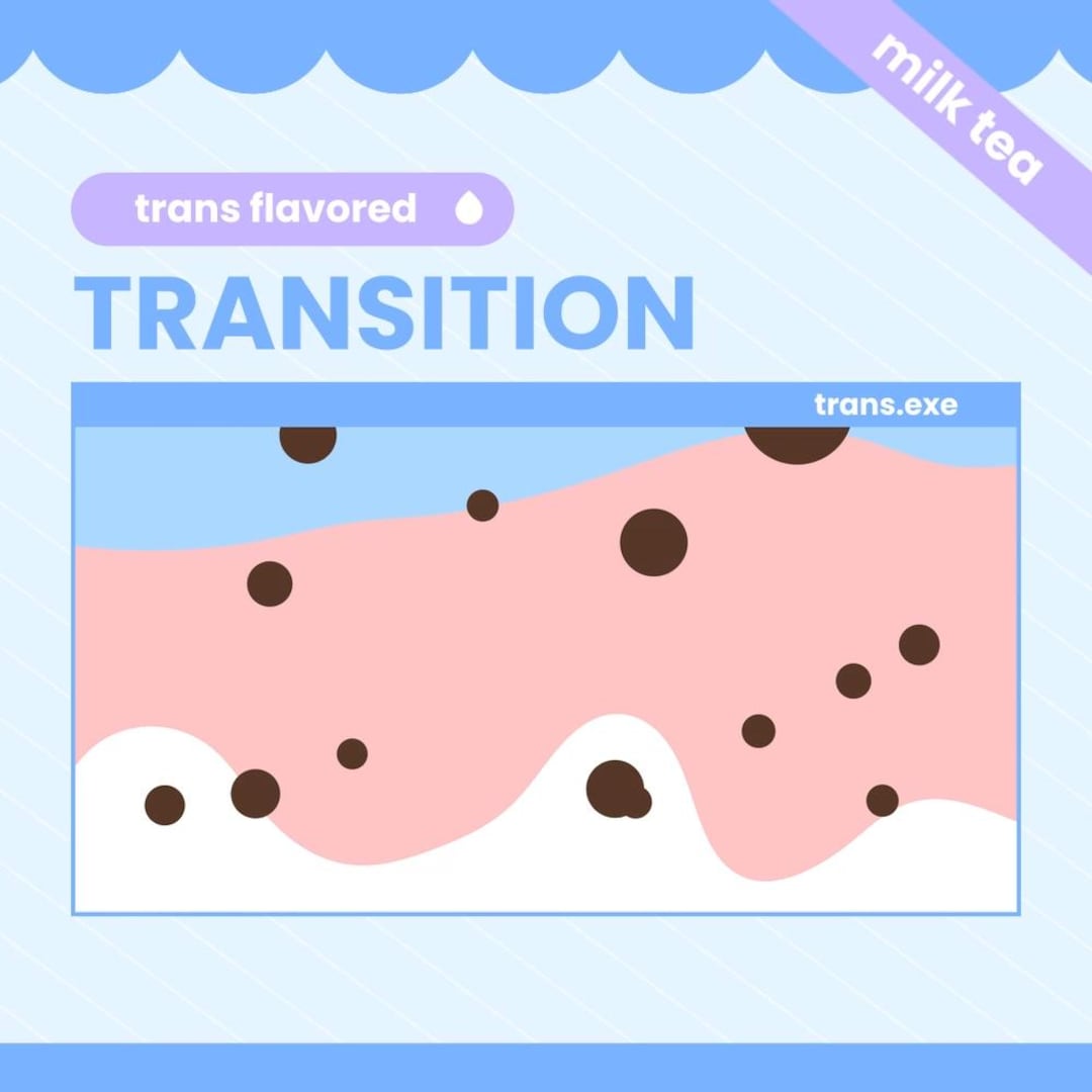 Trans Boba Milk Tea Liquid Stinger Transition | Animated Overlay | for ...