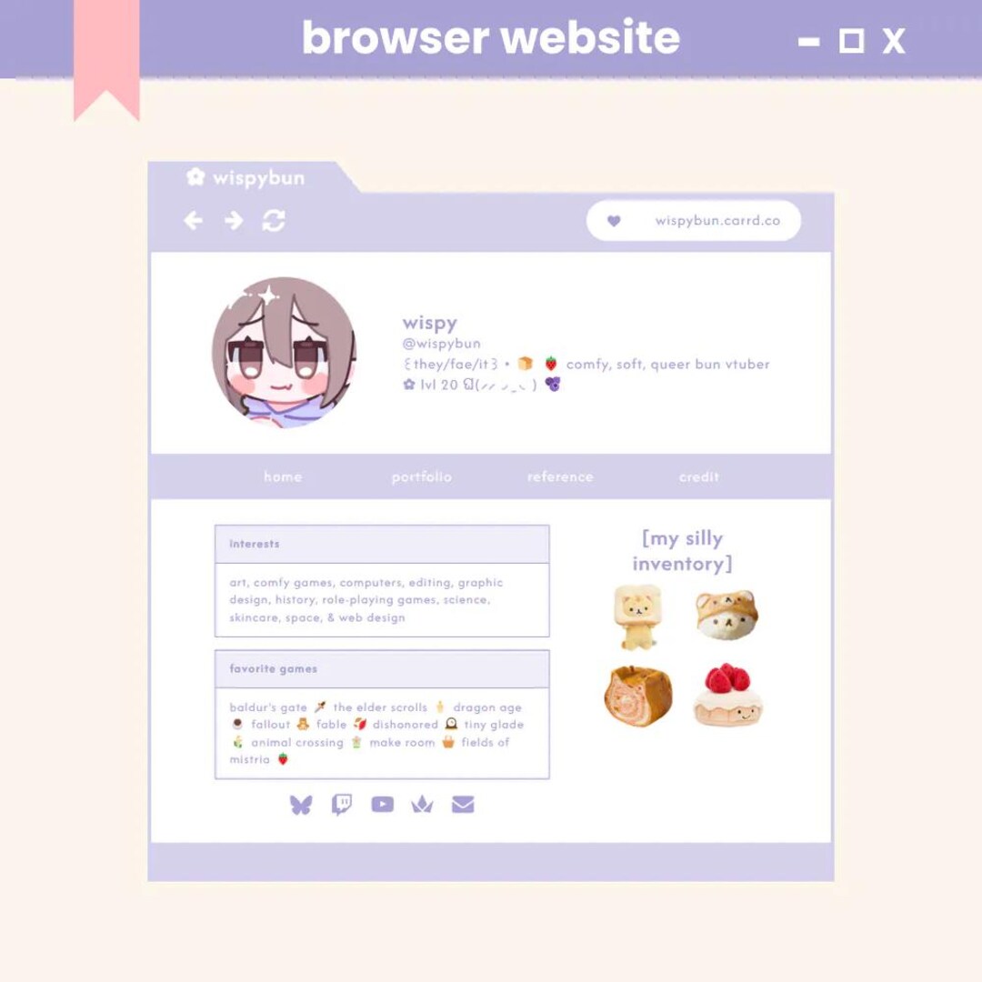 Browser Website Template | Customizable | for Artists, Creators ...