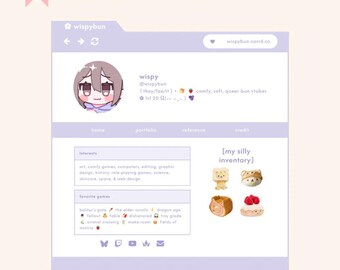 Discord Profile Carrd Website Template | Customizable | for Artists ...