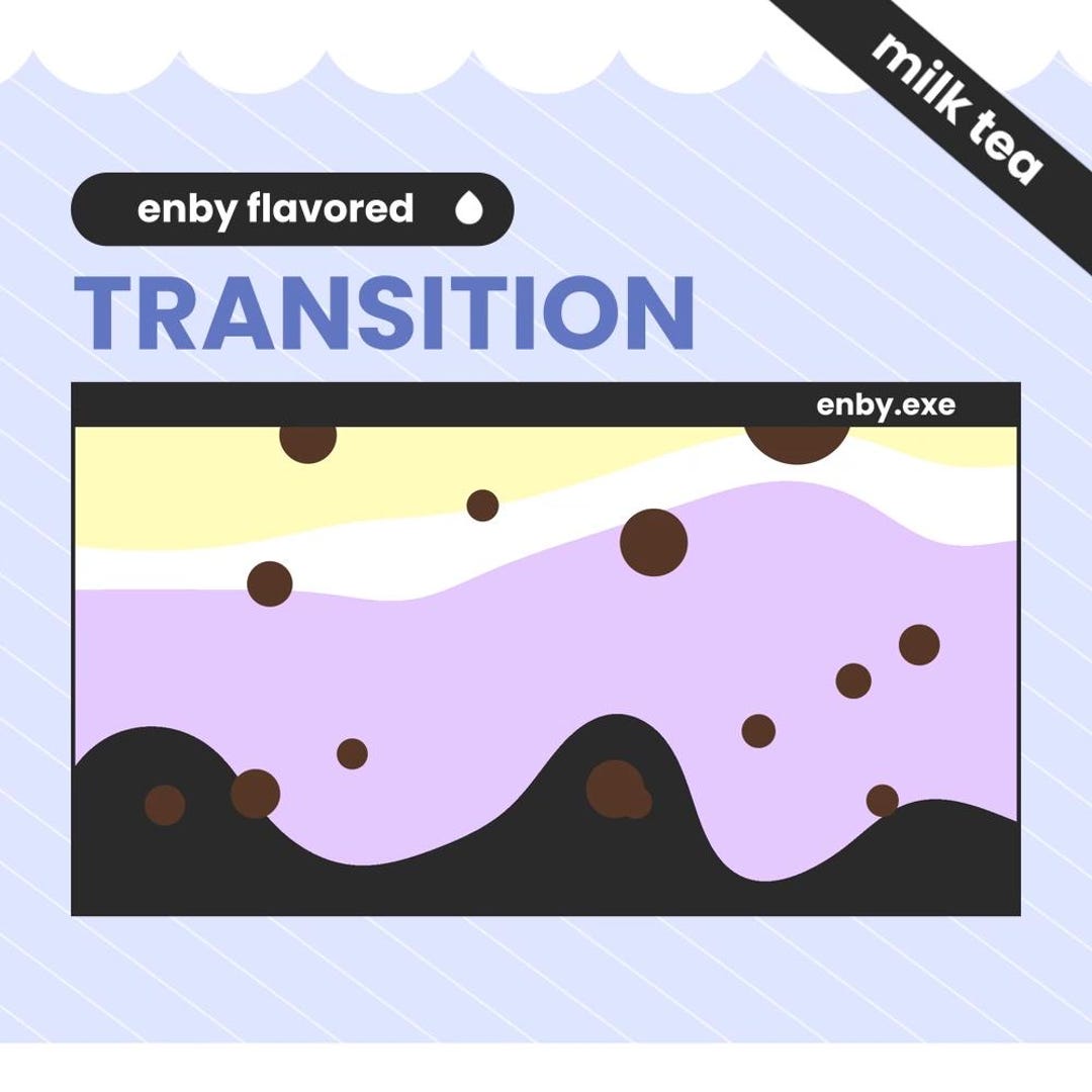 Non-binary Boba Milk Tea Liquid Stinger Transition | Animated Overlay | for Streamers, Editors ...