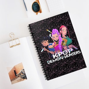 Huntrix K-pop Demon Hunters Notebook Mira, Rumi & Zoey Anime Journal ...
