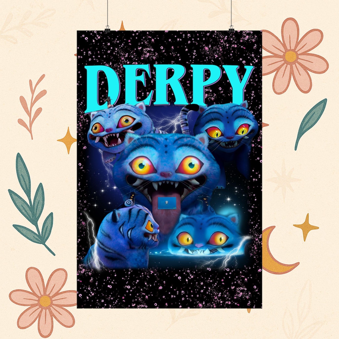 Kpop Demon Hunters Derpy Tiger Poster Funny Anime Kpop Wall Art Otaku ...