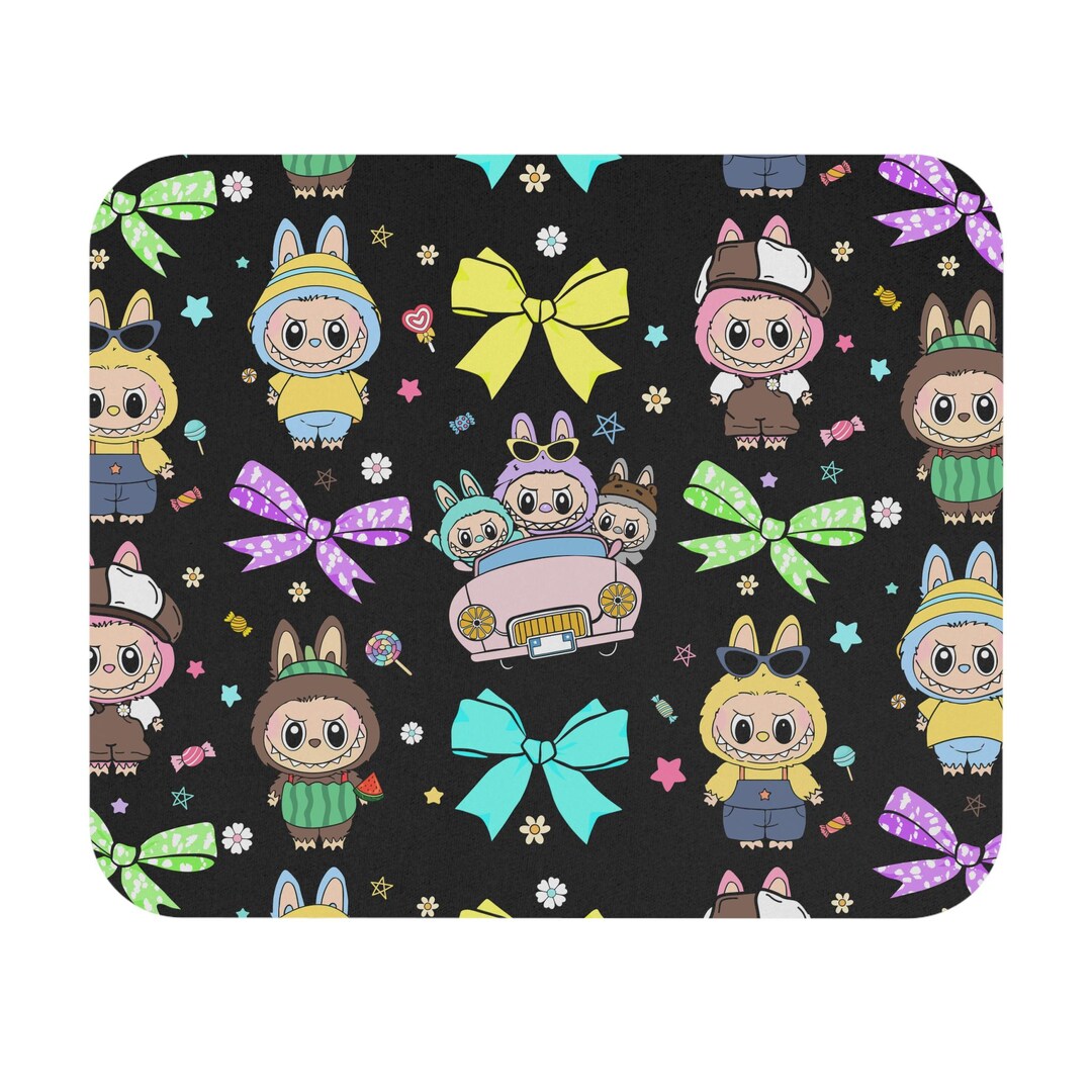Labubu Monster Mouse Pad Black Cute Back to School Desk Accessory - Etsy