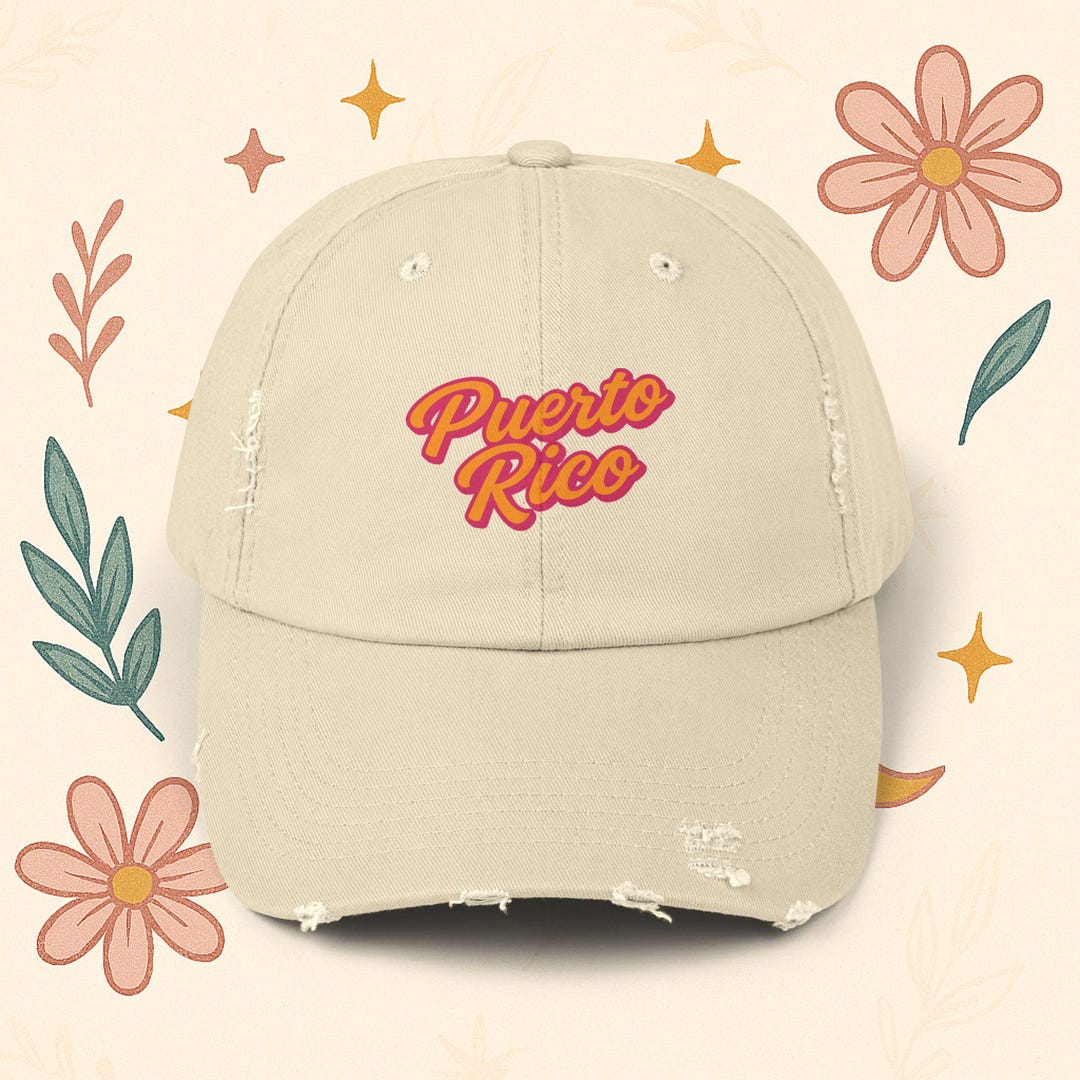 Puerto Rico Dad Hat Boricua Baseball Cap Vintage Distressed Cap - Etsy