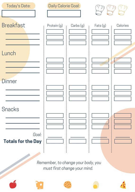Macro Tracker Food Tracker Macro Calculations Food and - Etsy