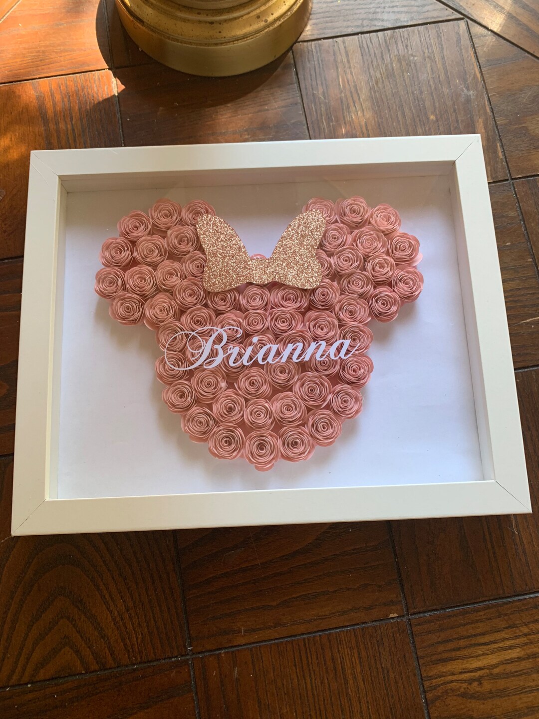 Minnie Mouse Paper Flower Shadow Box: Personalized Nursery Decor - Etsy