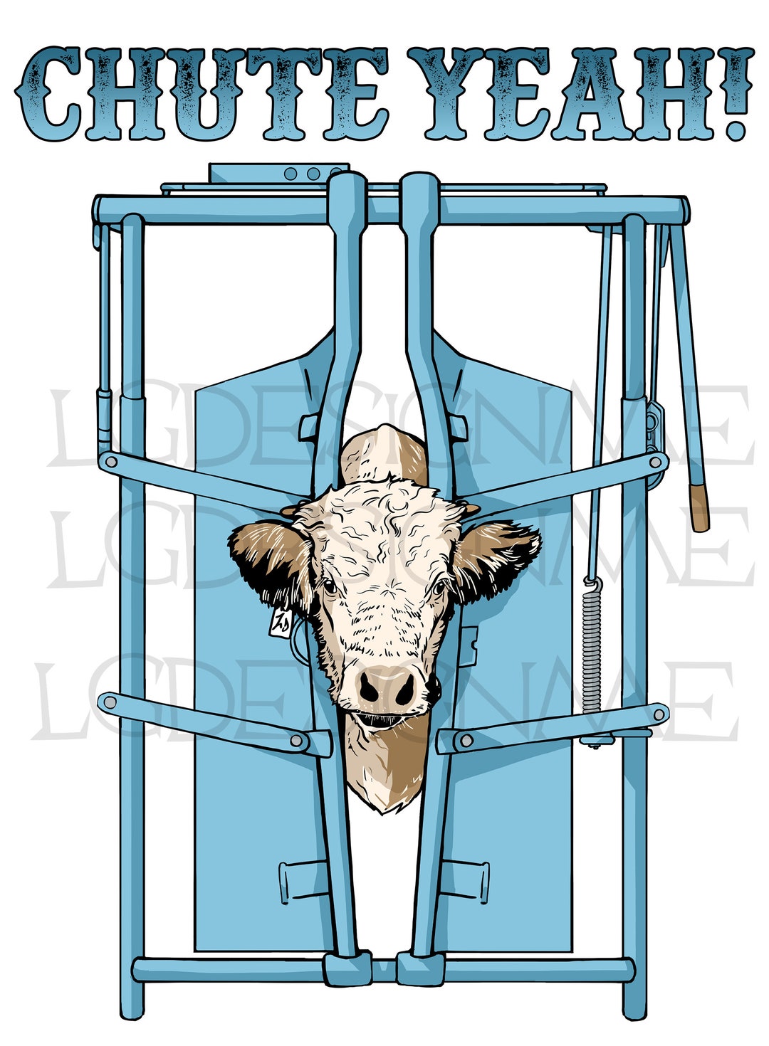 CHUTE YEAH Cow Design - Etsy Canada