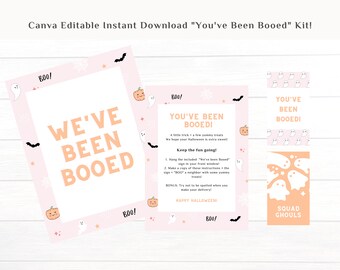 Editable You've Been Booed Halloween Game Printable - Etsy