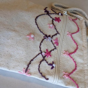 Hand Embroidered Pouch Floral Design Gift for Her - Etsy