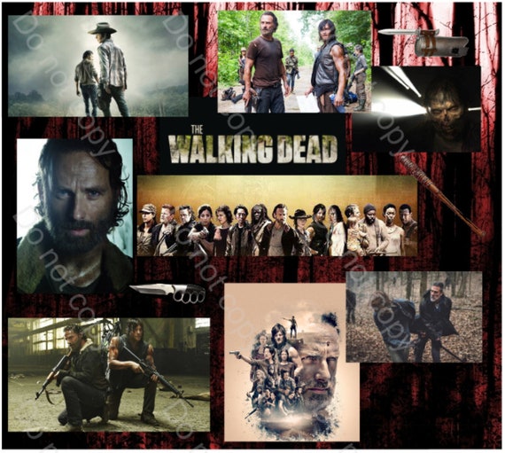 The Walking Dead Tumbler Wrap PNG Sublimation Waterslide TWD - Etsy