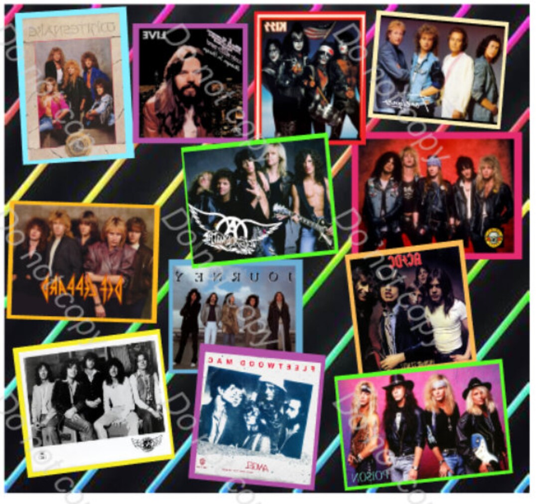 80s Hair Bands Tumbler SVG Waterslide Poison Reo Speedwagon - Etsy