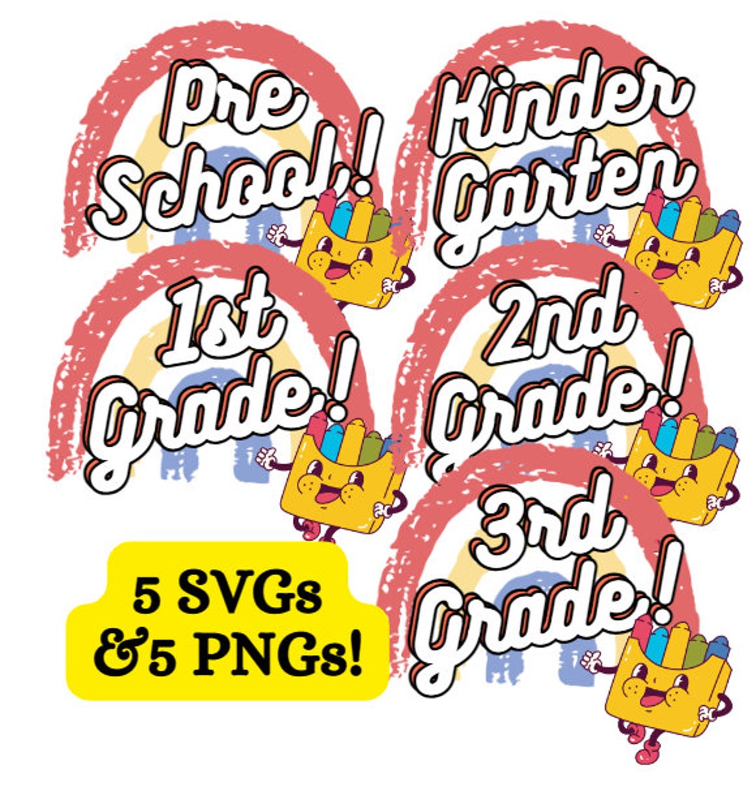 Back to School PNG Retro School SVG Pre School 1st Grade Kindergarten ...
