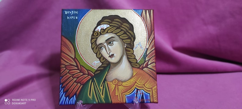 Guardian Angel of God,handpainted Hagiography Greek Orthodox Byzantine ...