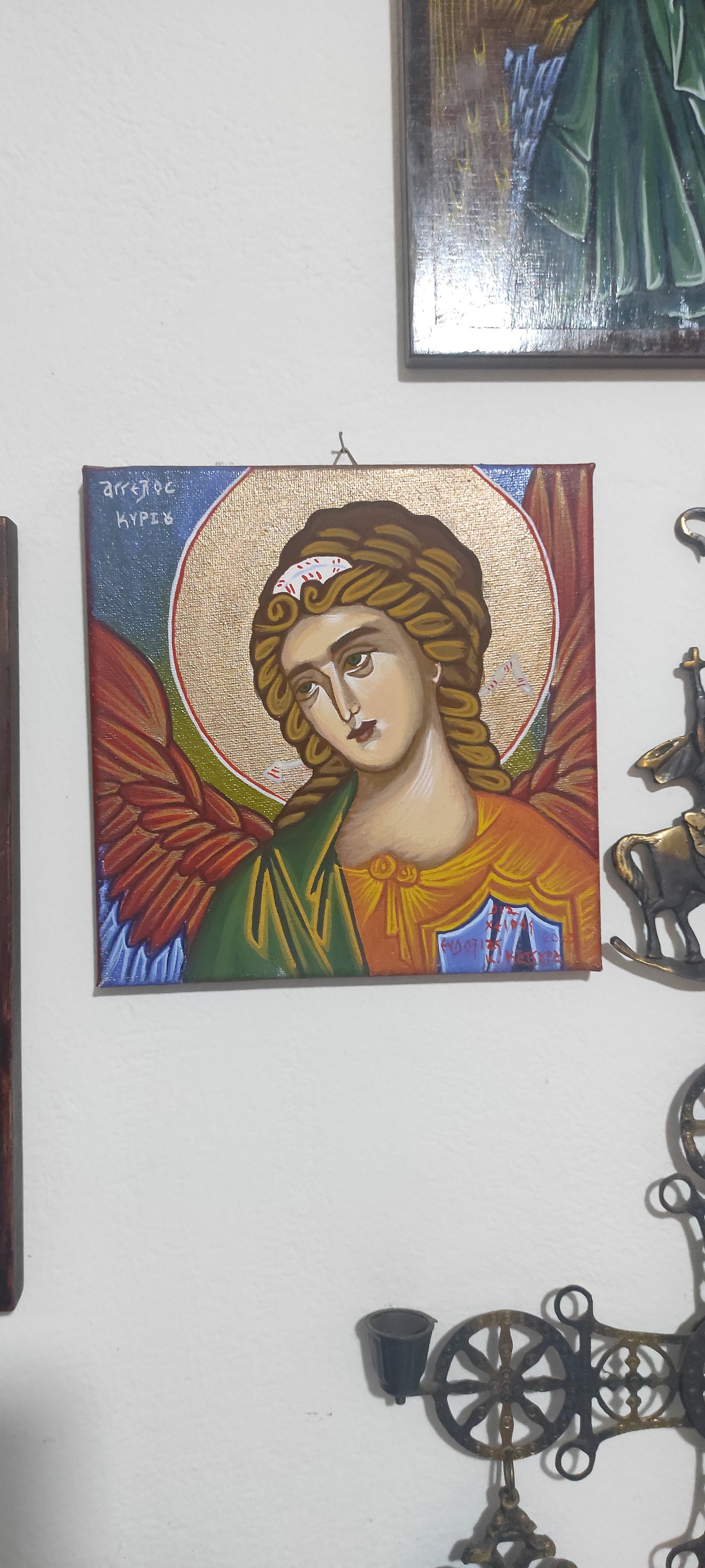 Guardian Angel of God,handpainted Hagiography Greek Orthodox Byzantine ...