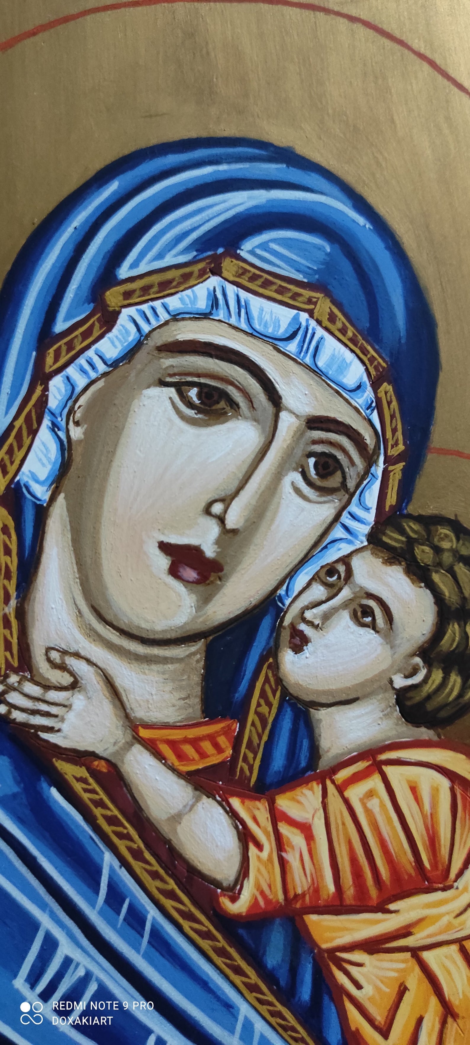 Virgin Mary Sweet Kissing,panagia Glykofilousa,handpainted Greek ...