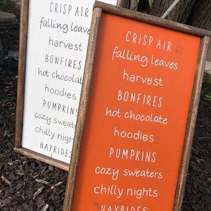 Fall Words Wood Sign - Etsy