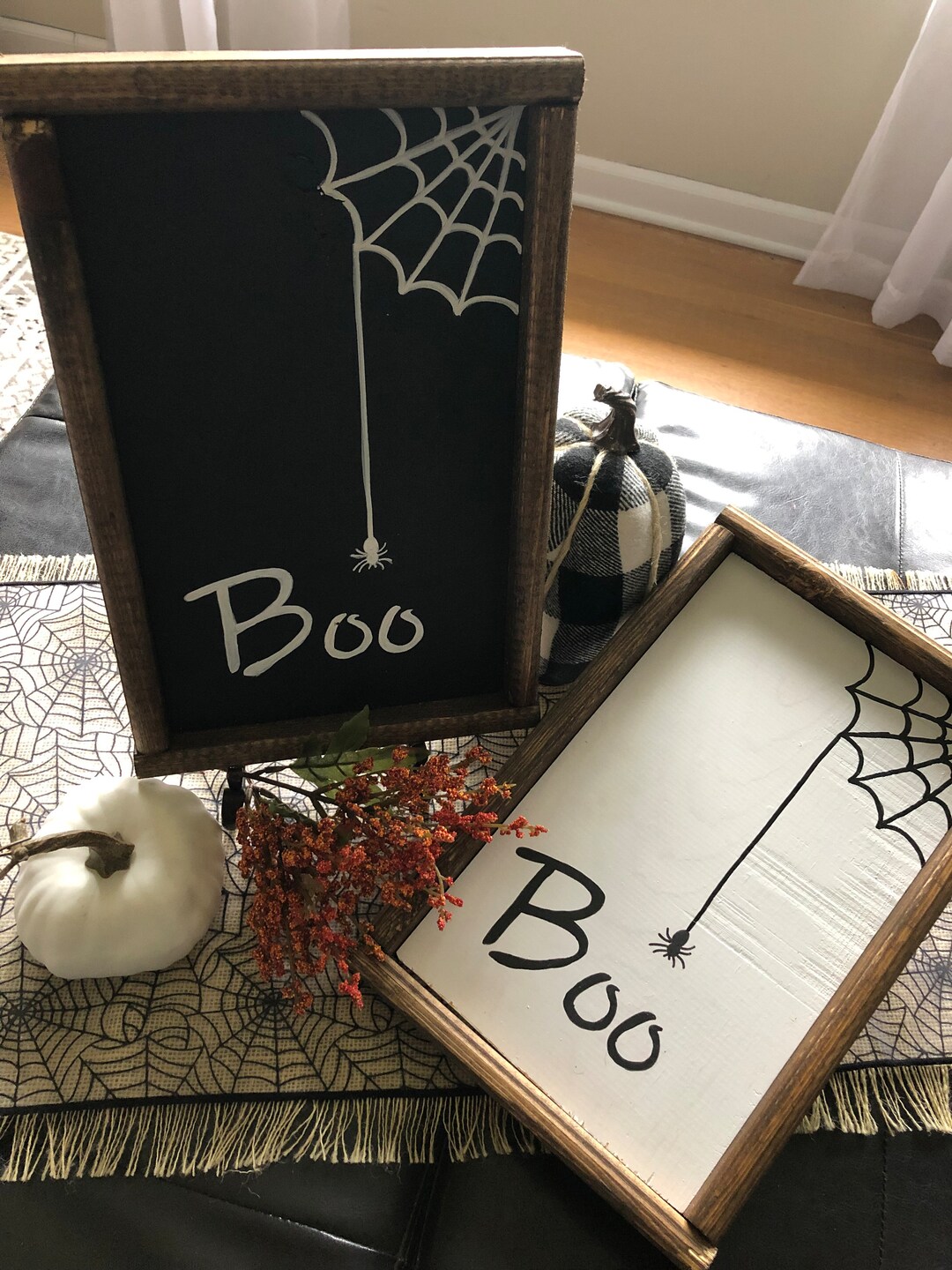 BOO Wood Sign - Etsy