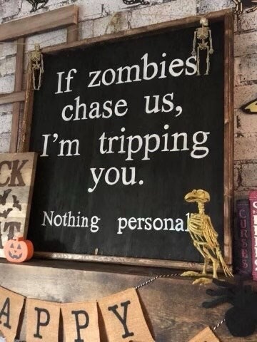 Halloween Wood Zombie Sign - Etsy