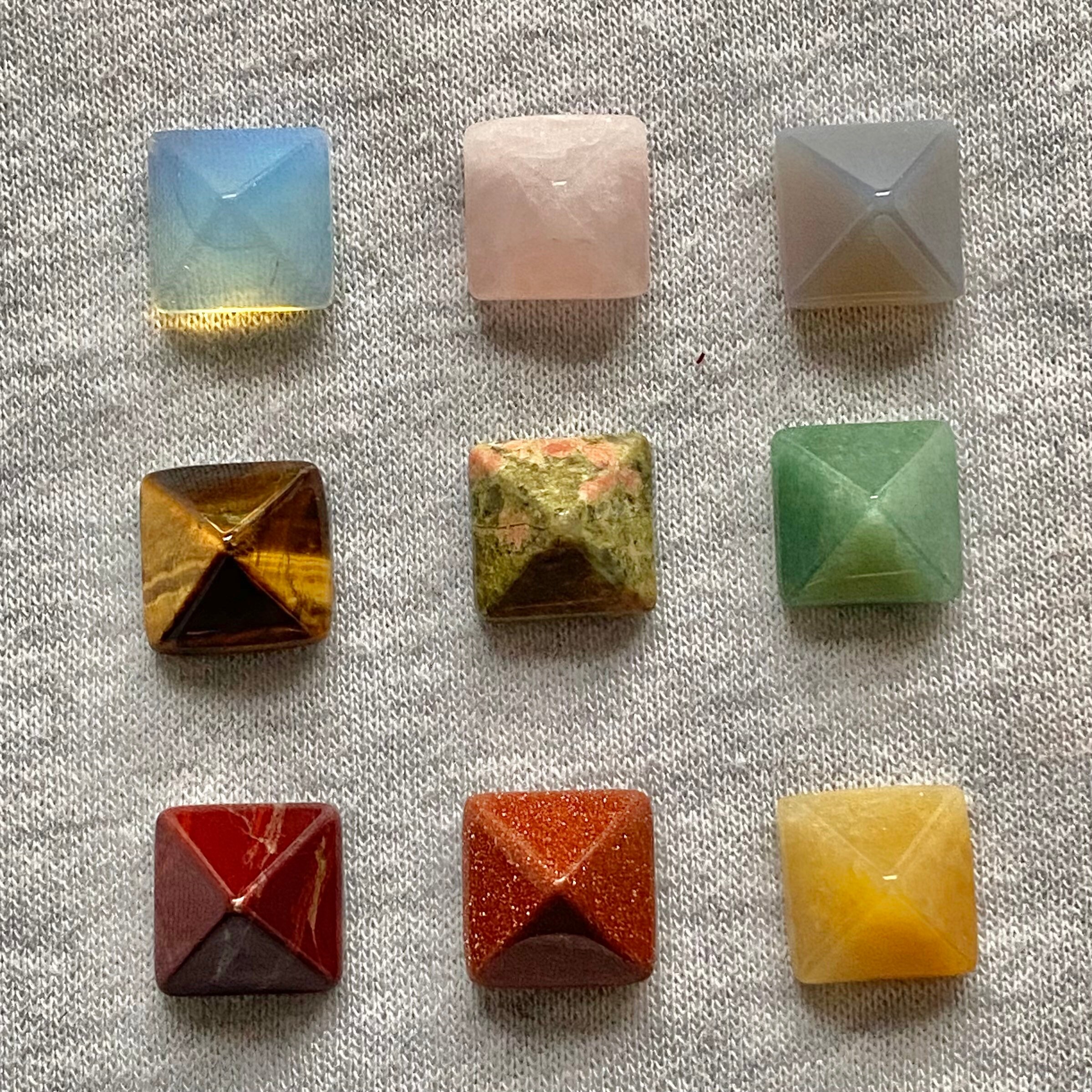 Mini Pyramid Crystals UK, Pocket Gemstones - Etsy