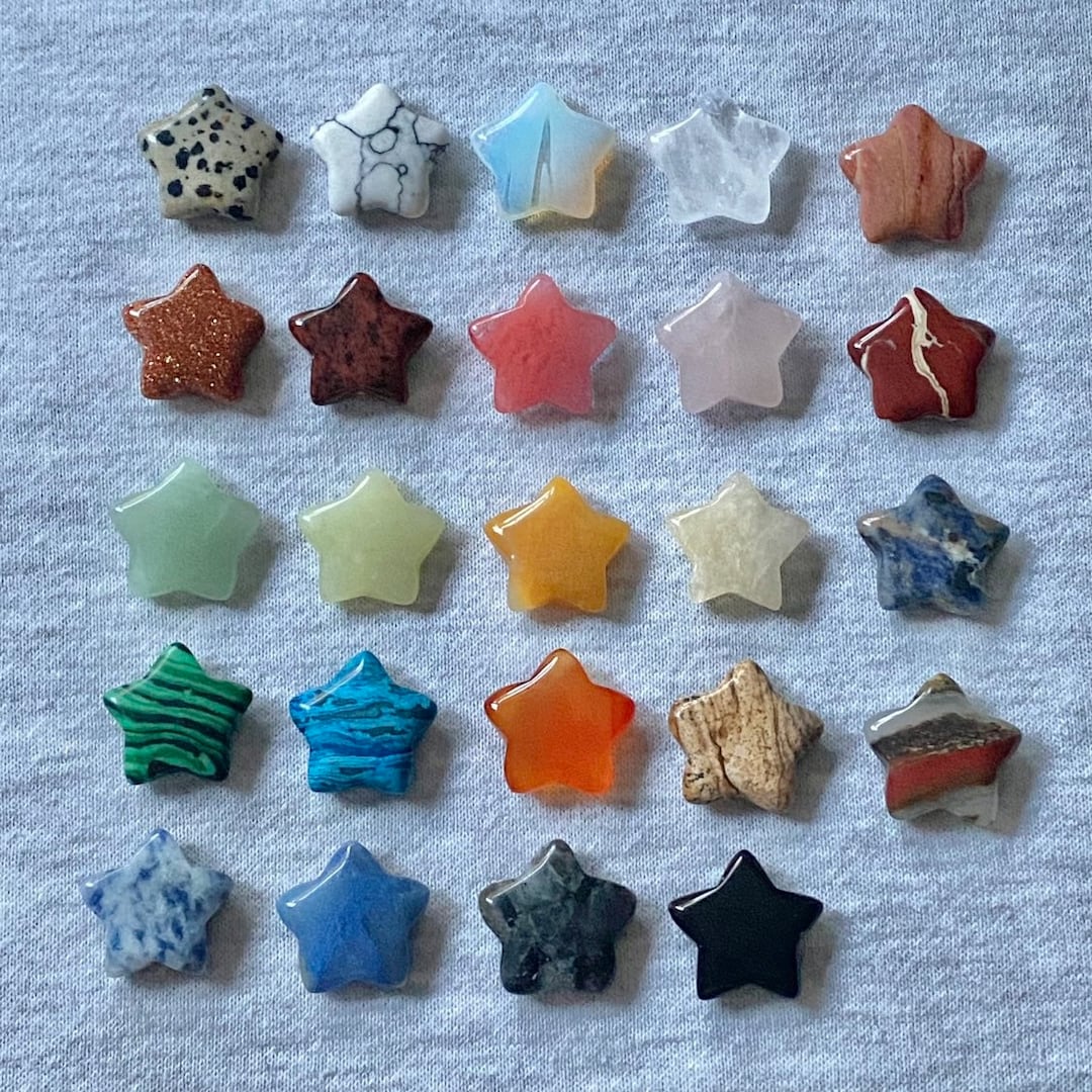 UK Pocket Star Gemstones, Carved Crystals - Etsy