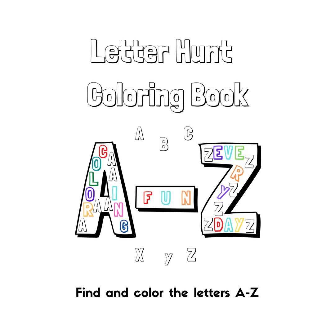 Best Deal 26 Page Letter Hunt Coloring Book Fun for Kids - Etsy