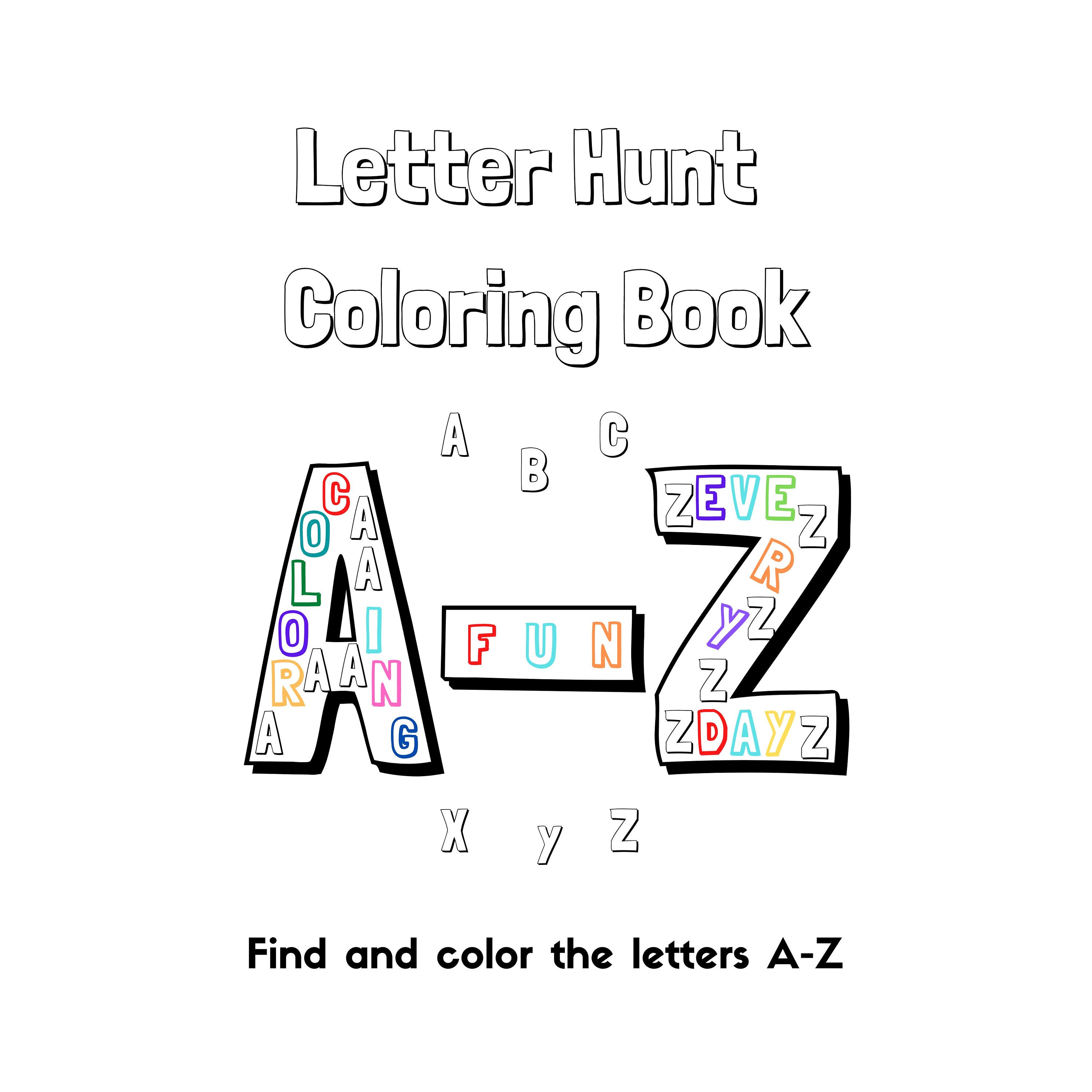 Best Deal 26 Page Letter Hunt Coloring Book Fun for Kids - Etsy