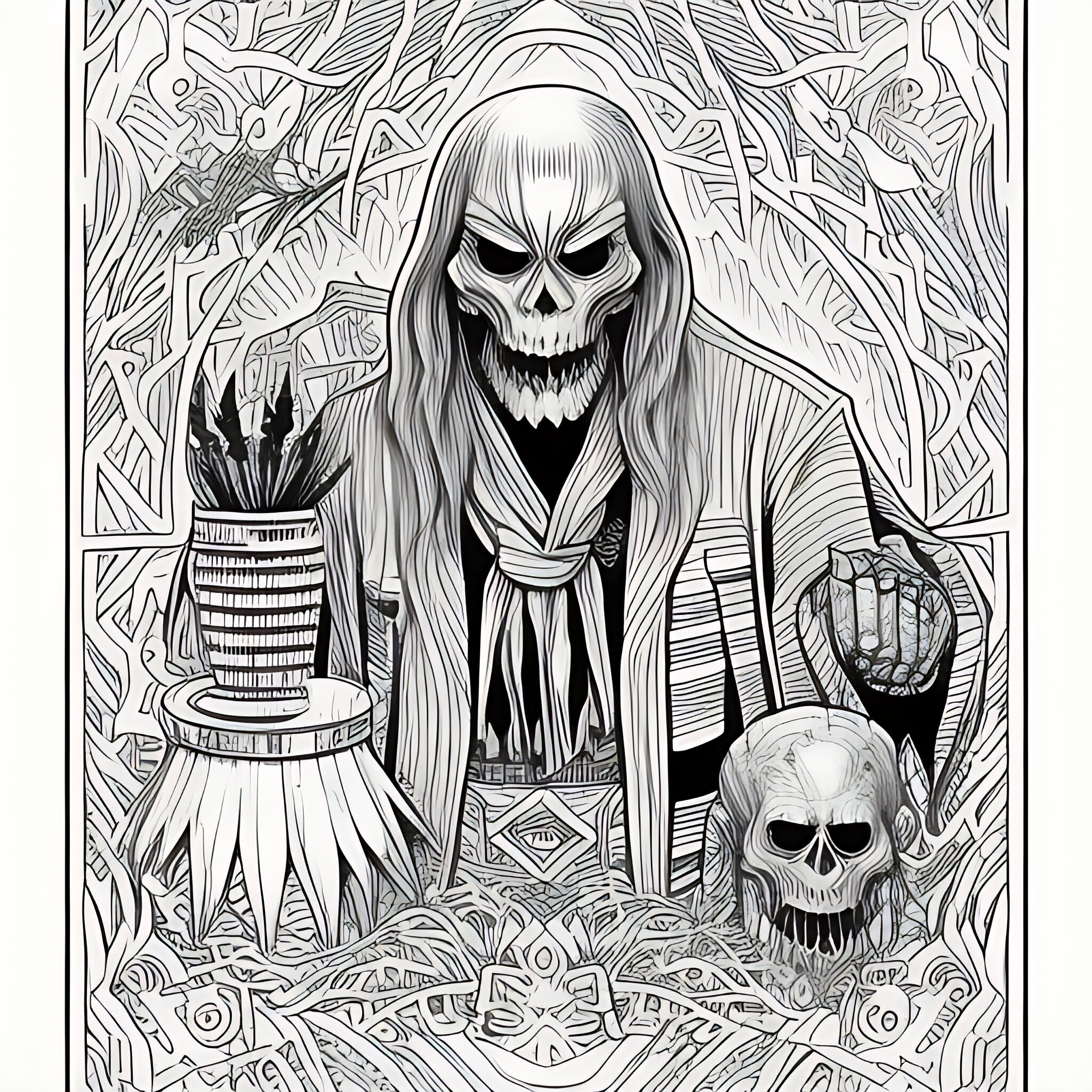 Spooky Halloween Coloring Pages - Etsy