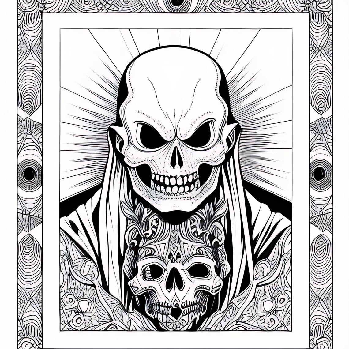 Spooky Halloween Coloring Pages - Etsy