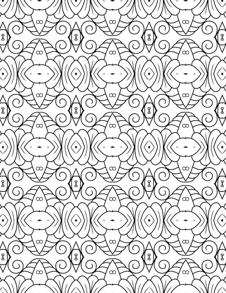 Fun Mandala Coloring Pages - Etsy
