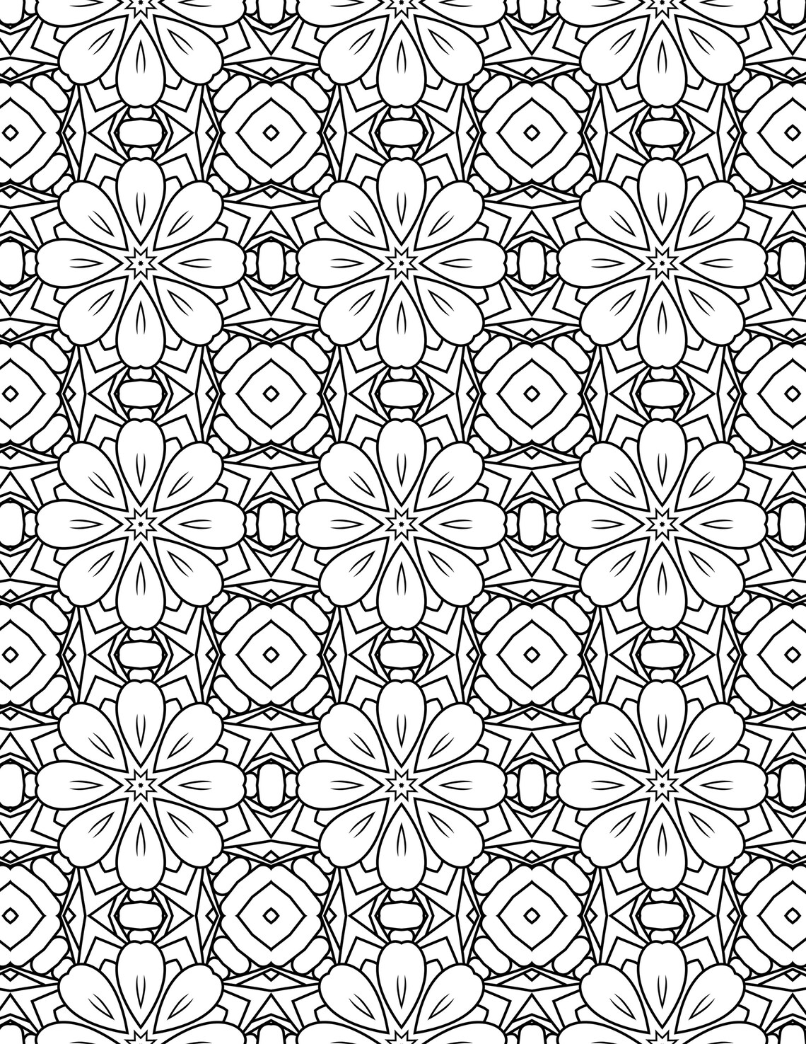 Fun Mandala Coloring Pages - Etsy