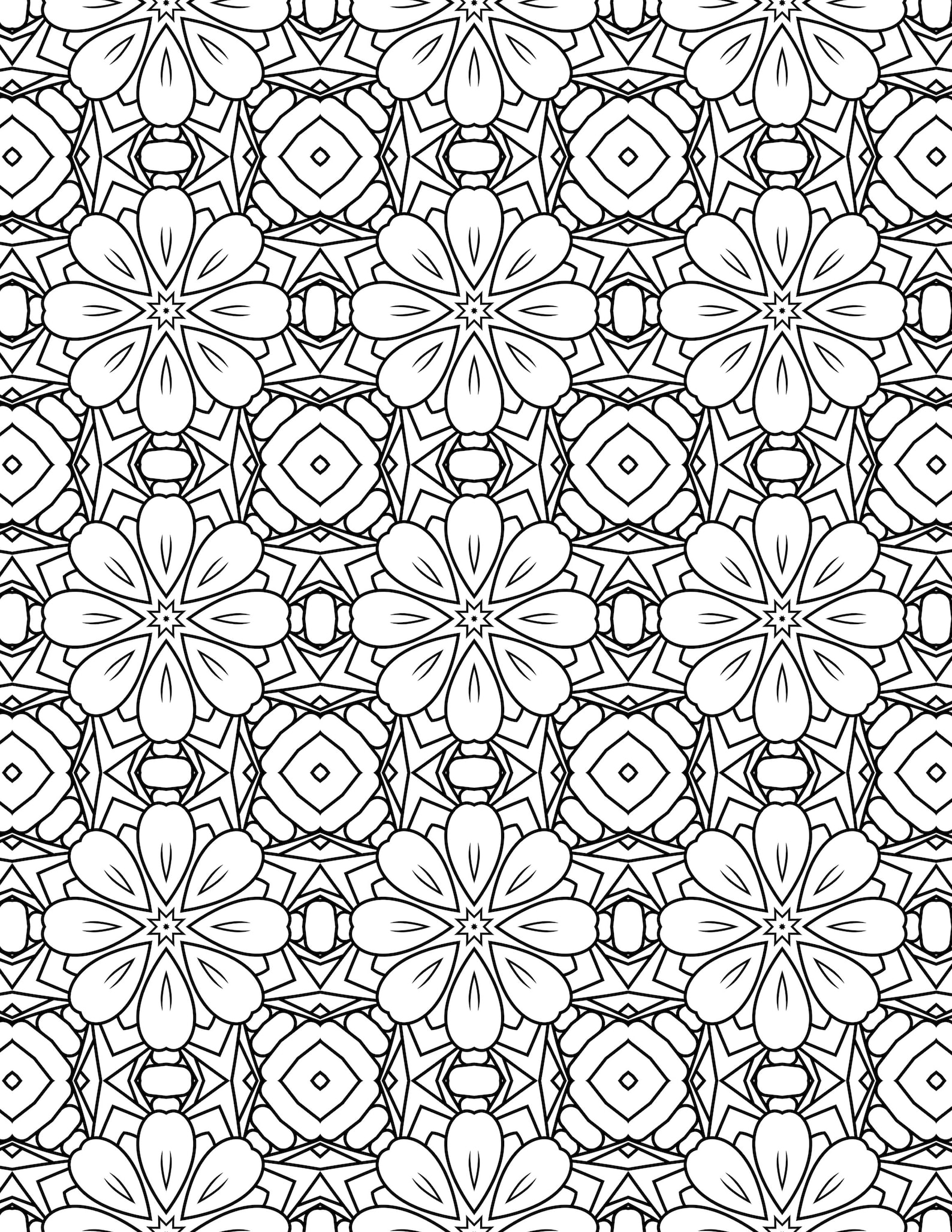 Fun Mandala Coloring Pages - Etsy