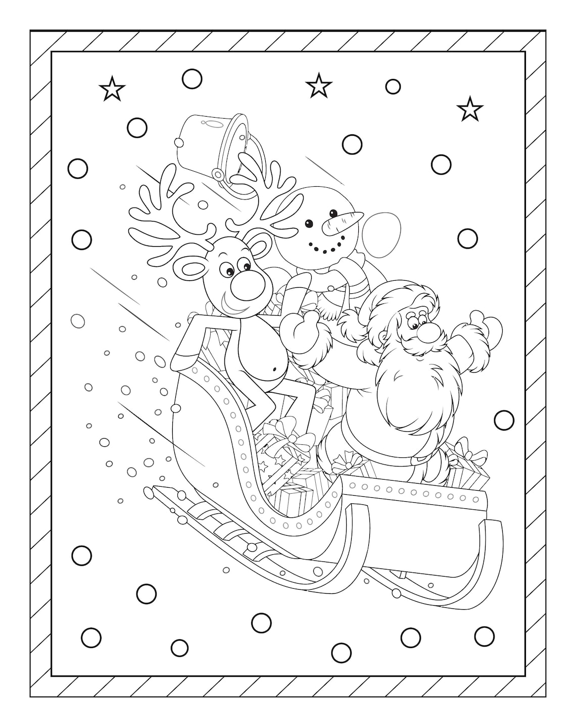 Fun Christmas Coloring Book - Etsy