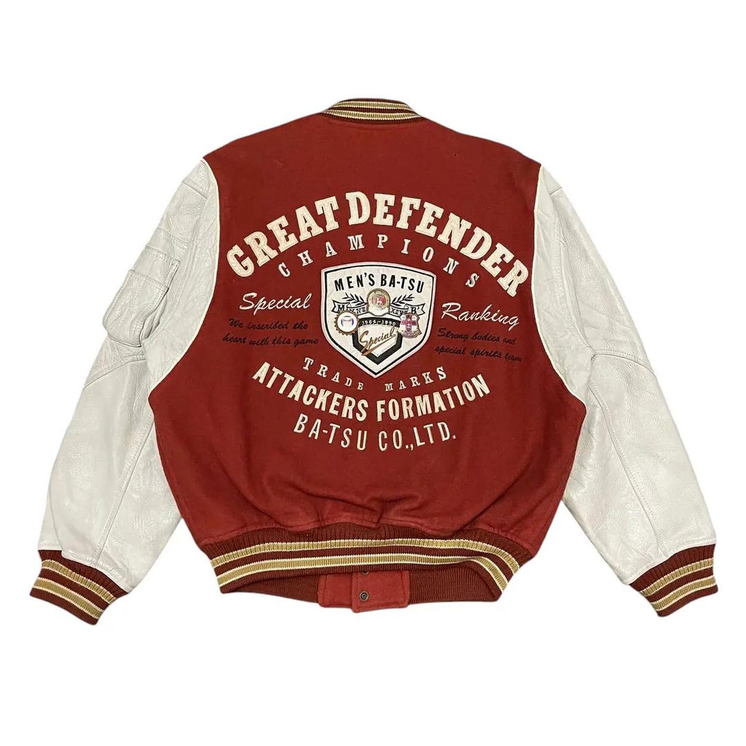 Vintage Men's Ba-tsu Varsity Jacket With Patches - Etsy