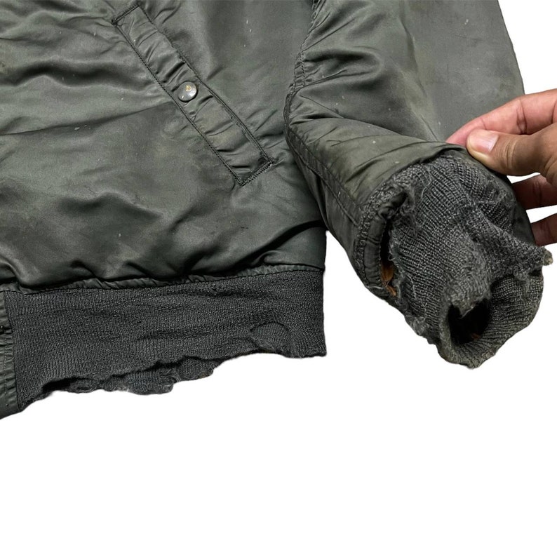 Vintage 60's Alpha Industries Ma 1 Military Flight Bomber Jacket Thrashed - Etsy