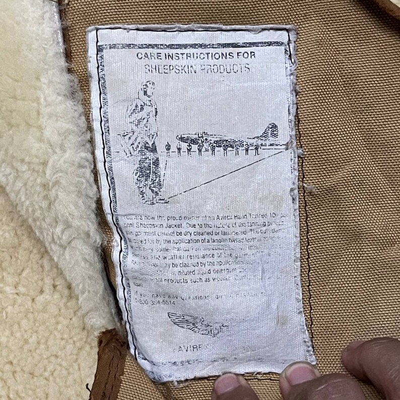 Vintage Avirex Sheepskin Leather Jacket Military B 3 - Etsy