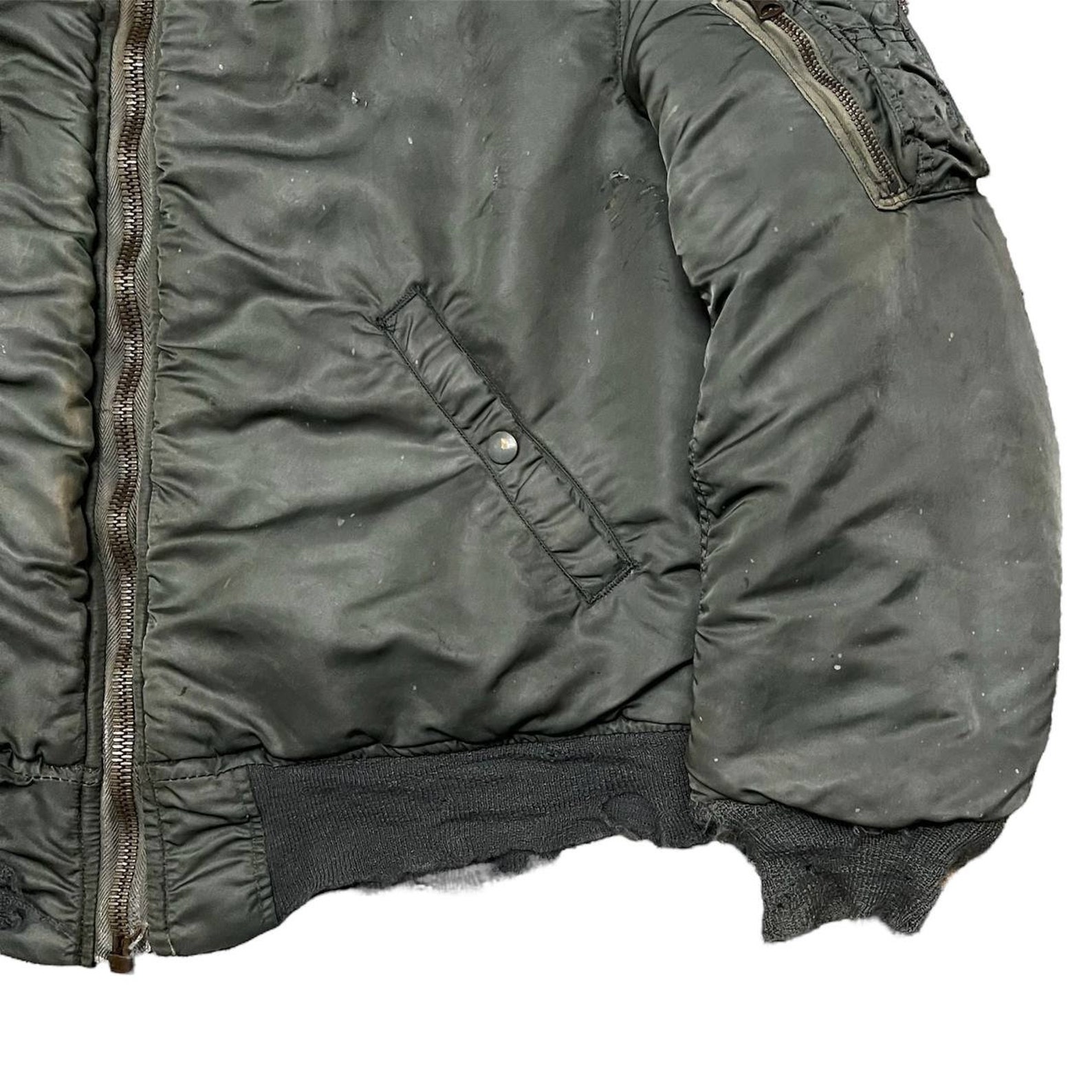 Vintage 60's Alpha Industries Ma 1 Military Flight Bomber Jacket Thrashed - Etsy