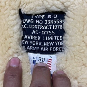 Vintage Avirex Sheepskin Leather Jacket Military B 3 - Etsy