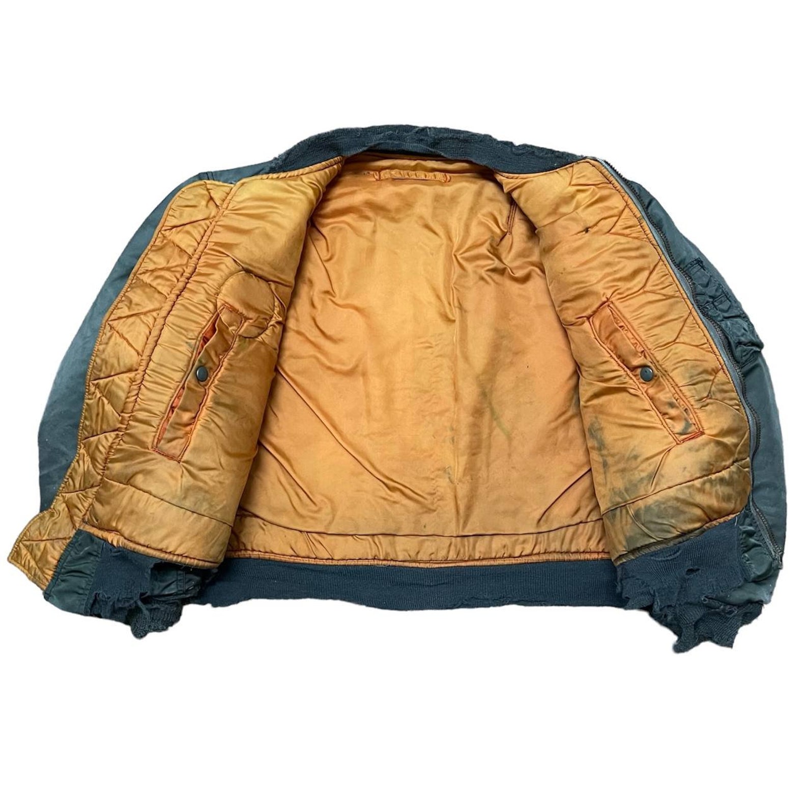 Vintage 60's Alpha Industries Ma 1 Military Flight Bomber Jacket Thrashed - Etsy