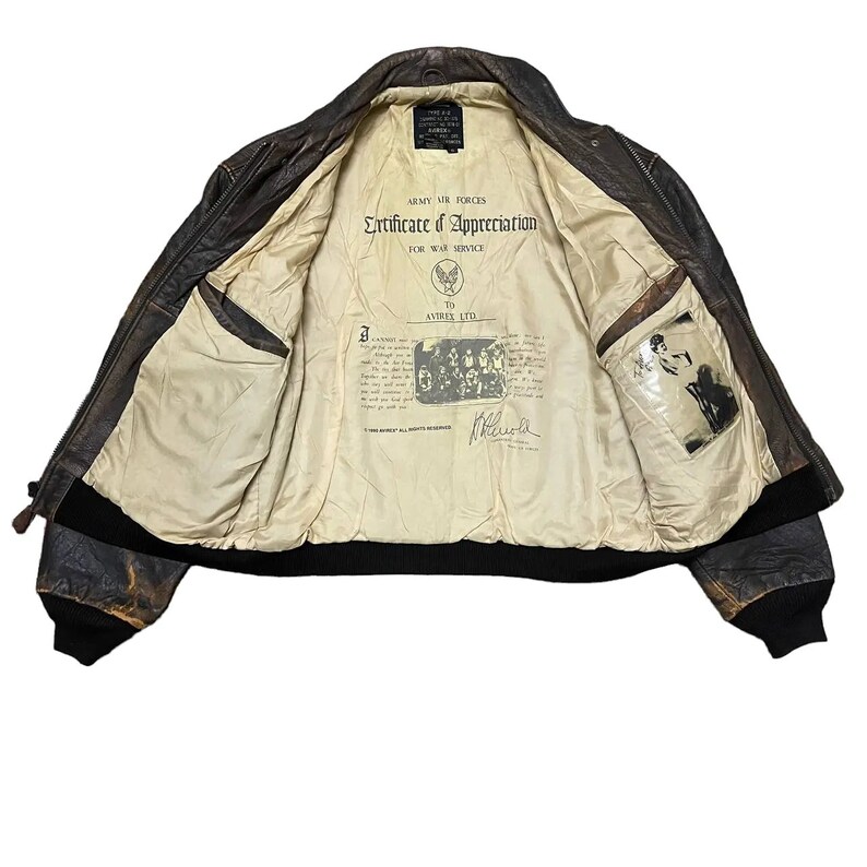 Vintage 90's Avirex Yellow Rose Type A2 Leather Jacket - Etsy