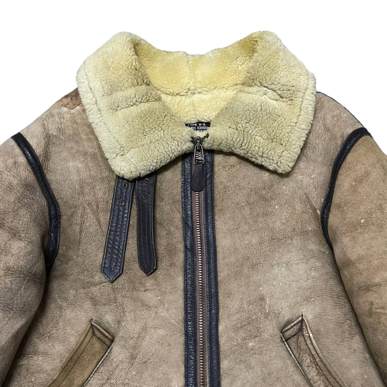 Vintage Avirex Sheepskin Leather Jacket Military B 3 - Etsy
