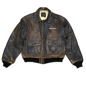 Vintage 90's Avirex Yellow Rose Type A2 Leather Jacket - Etsy