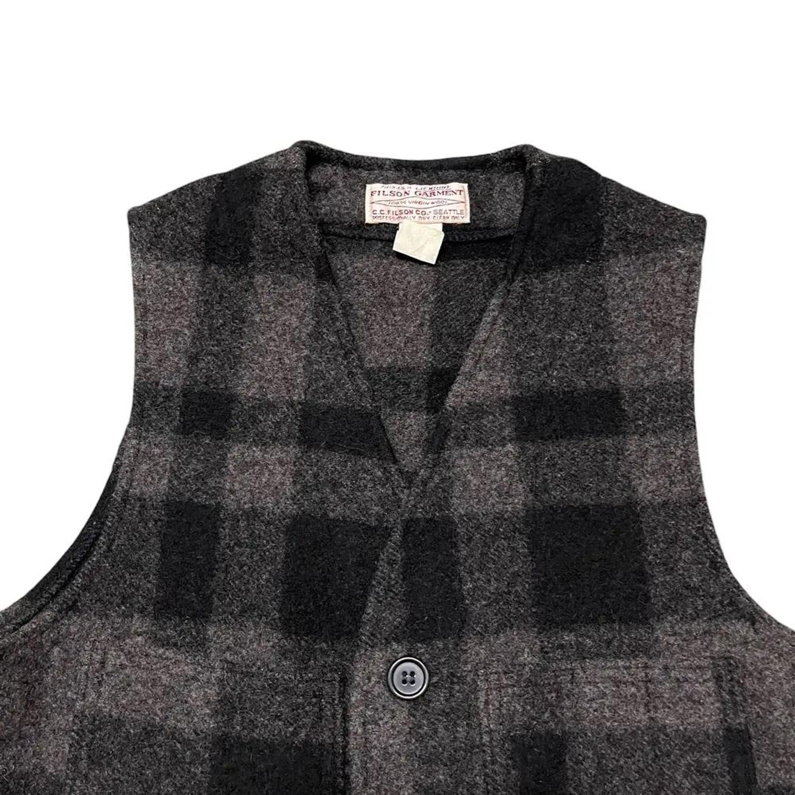 Vintage Filson Garment Mackinaw Wool Plaid Vest - Etsy