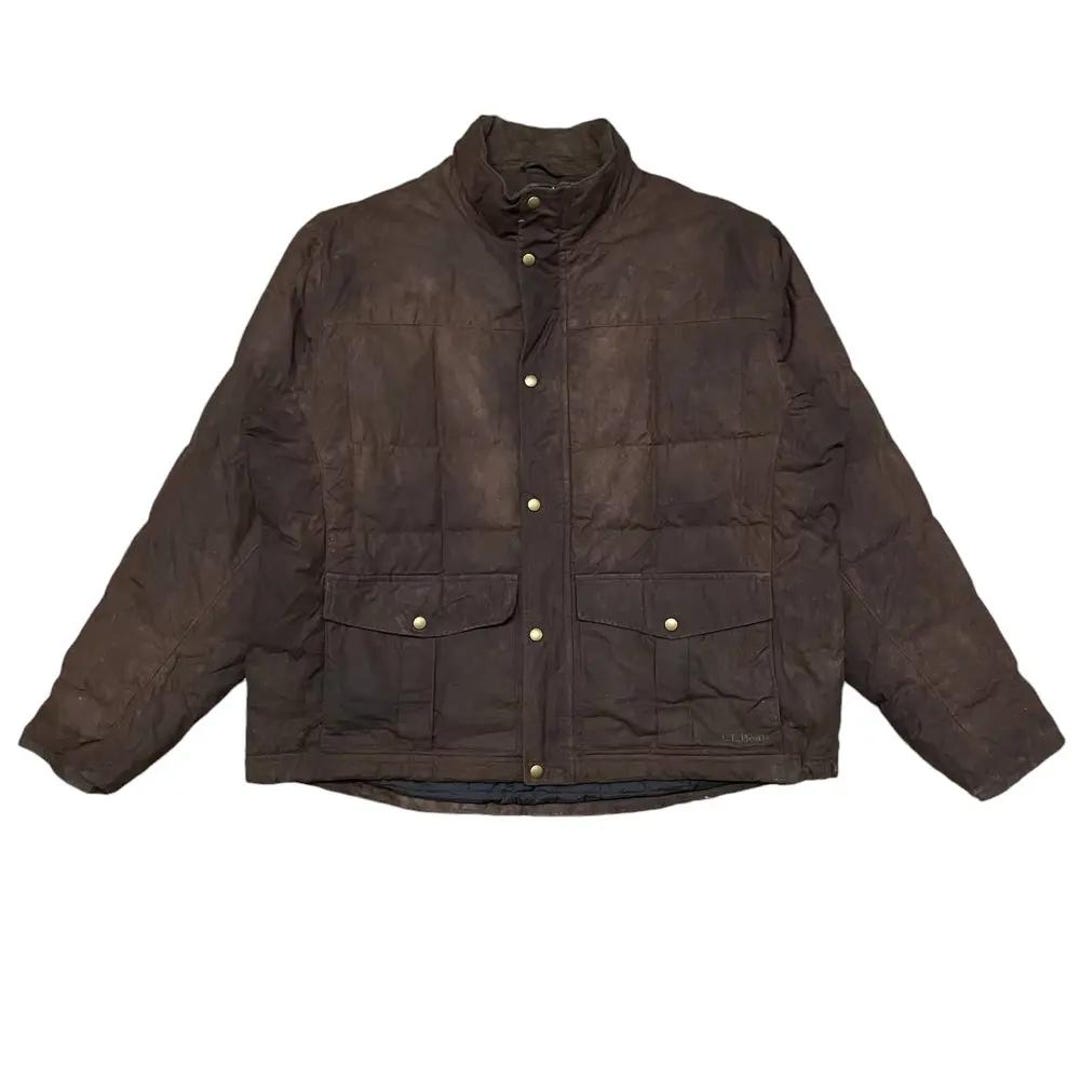 L.L. Bean Waxed Goose Down Puffer Jacket - Etsy