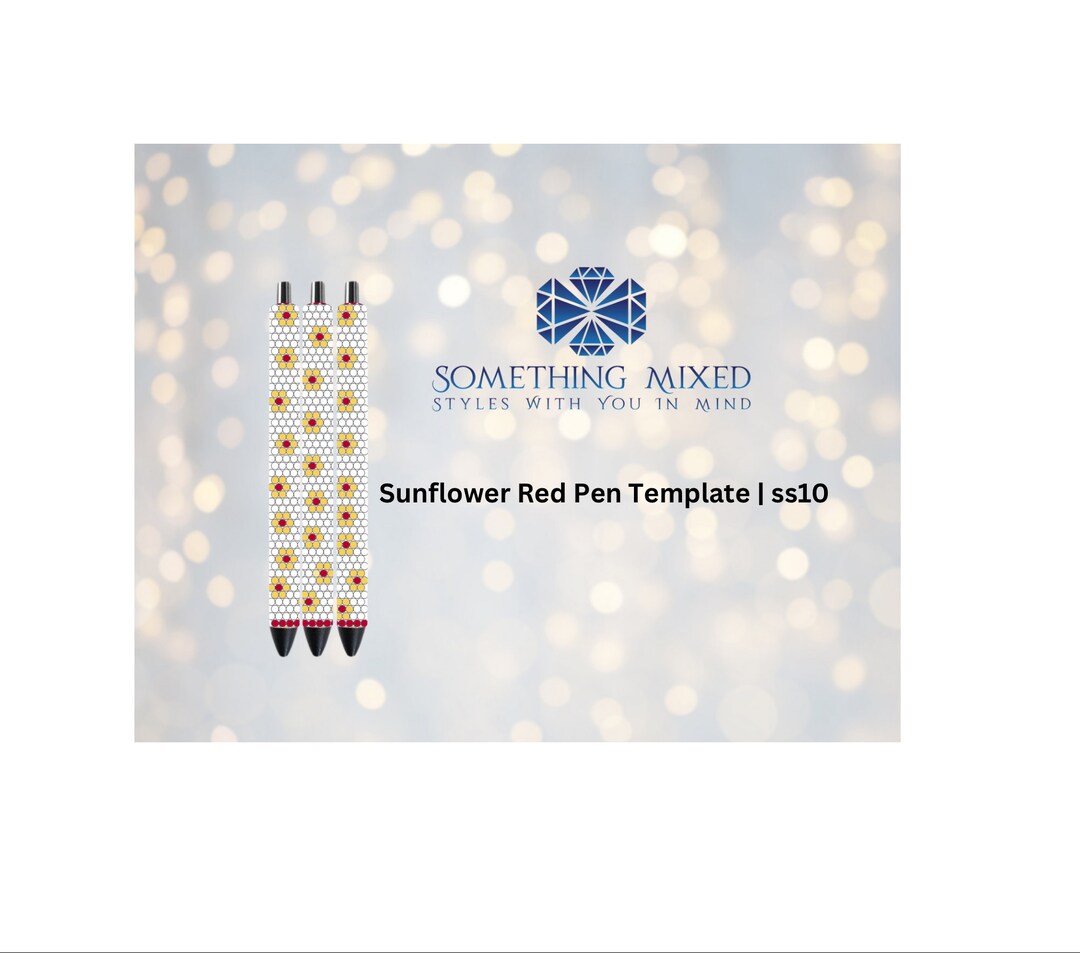 Red Sunflower Pen Template | Ss10 - Etsy