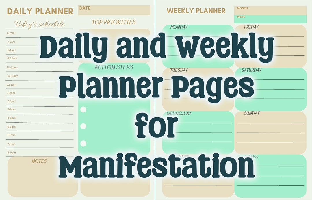 Printable Planner Manifest Planner Daily Planner Weekly - Etsy