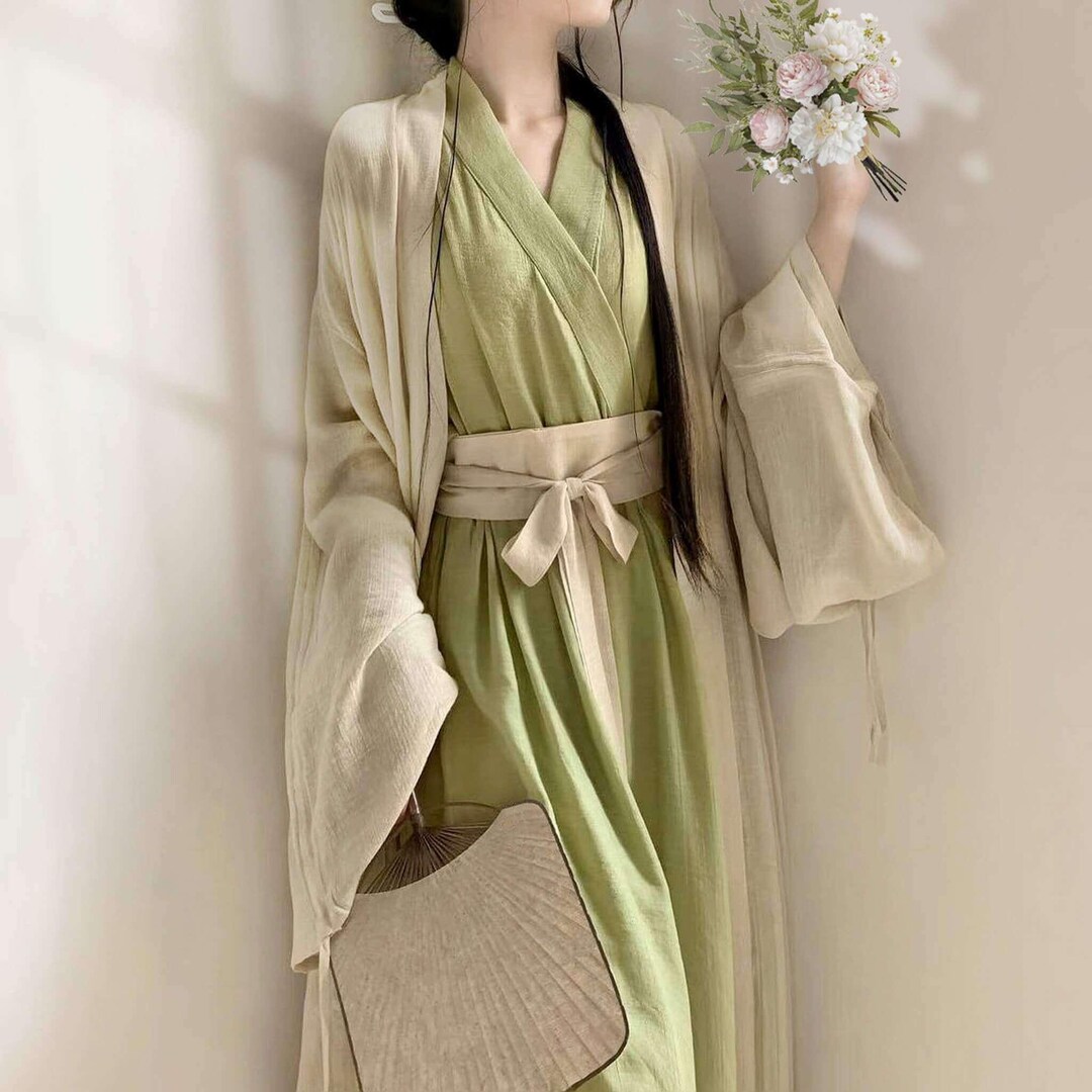 Hanfu Dress Set, 3 Pieces 2 Robes Belt, Ancient China Song Dynasty ...